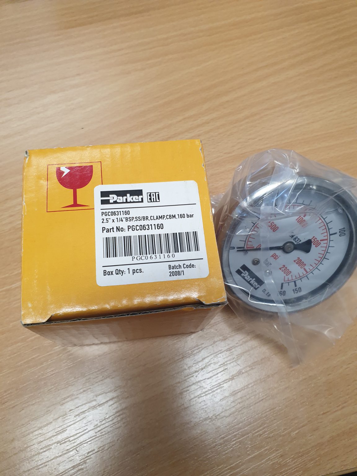 Parker hydraulik manometer 160 bar – Am Handel og Service