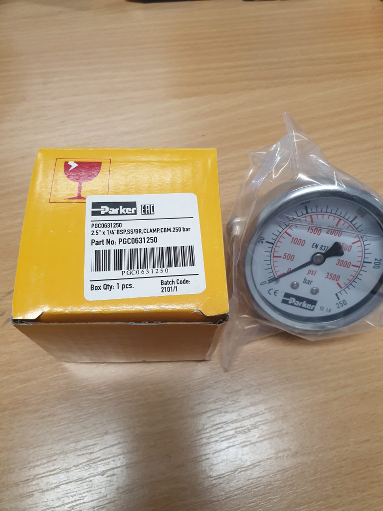 Parker hydraulik manometer 250 bar – Am Handel og Service